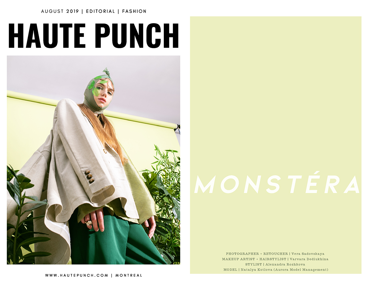 Haute Punch Magazine “Monstéra” – Vera Sadovskaya